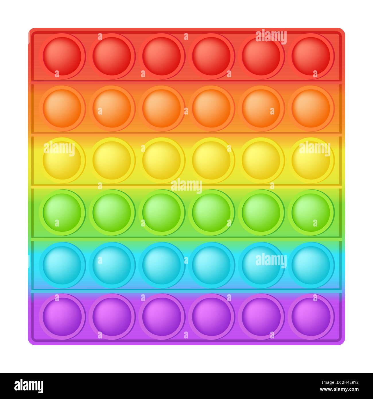 Popit figure square as a fashionable silicon toy for fidgets. Addictive ...