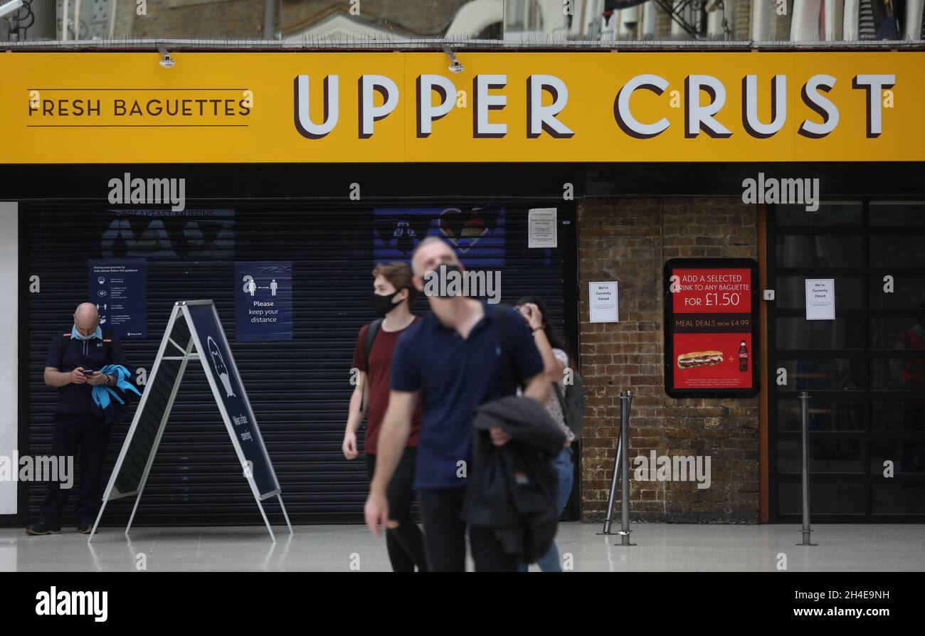 A Upper Crust in Charing Cross Station, London as SSP, the company ...