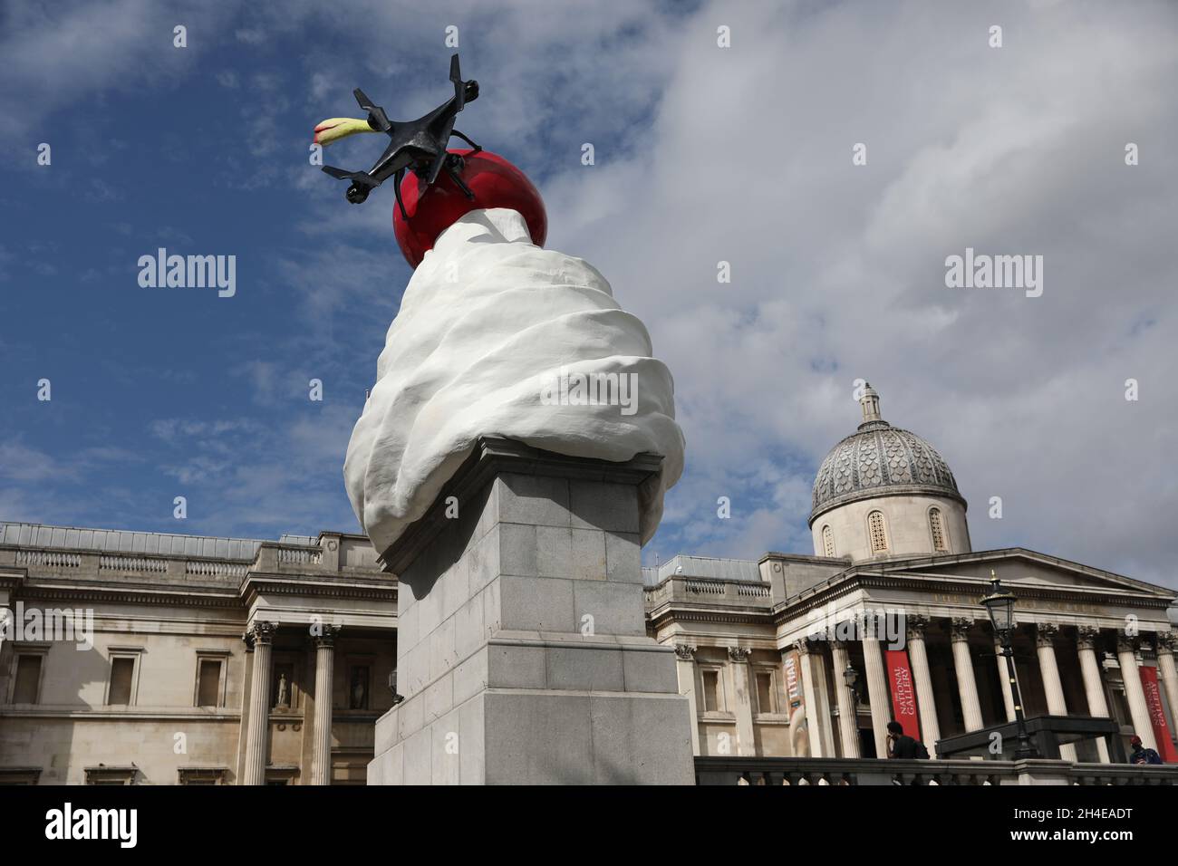 Trafalgar squares fourth plinth national gallery hi-res stock ...