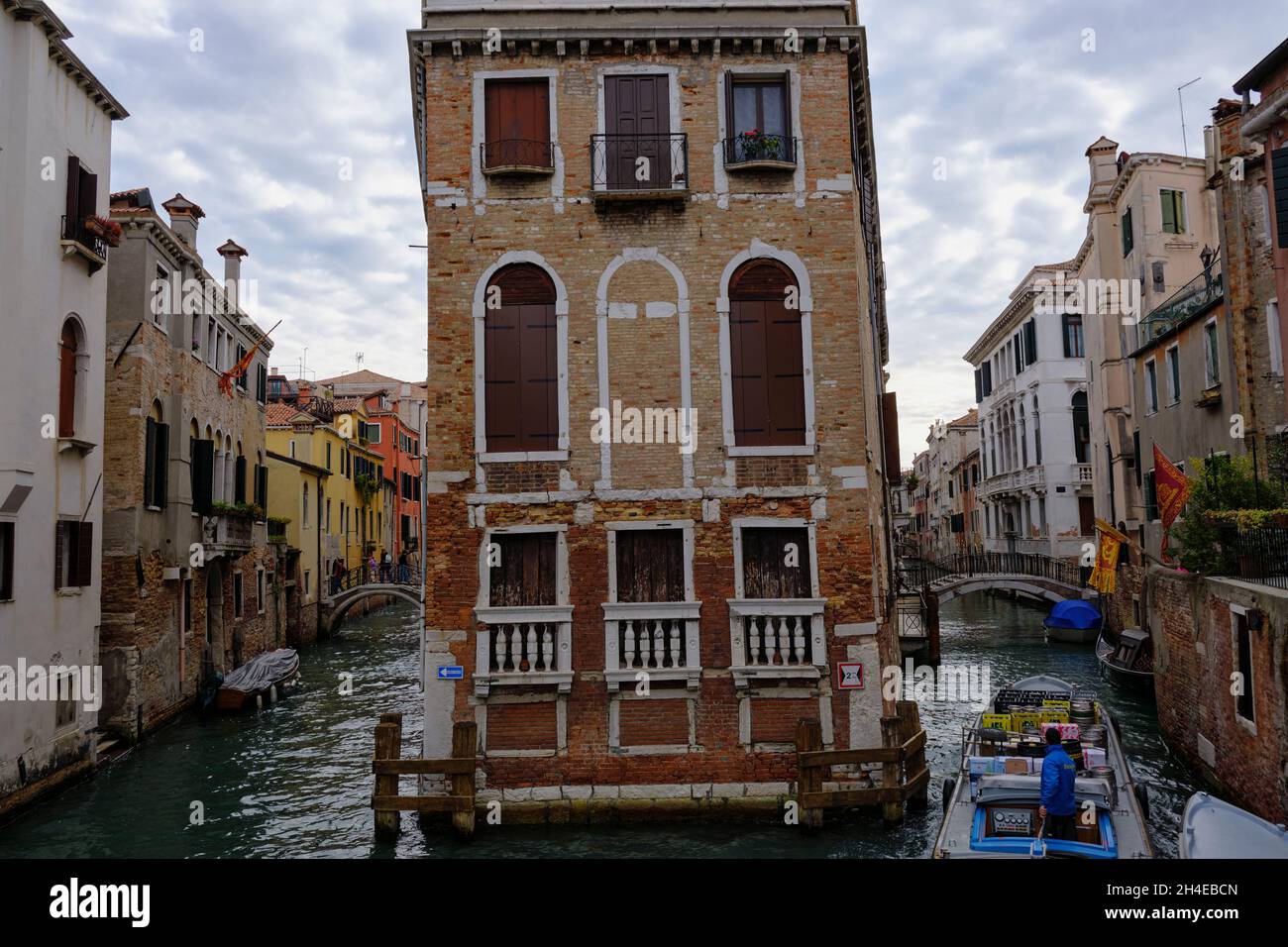 Venetian waterways in Venice Italy Stock Photo - Alamy