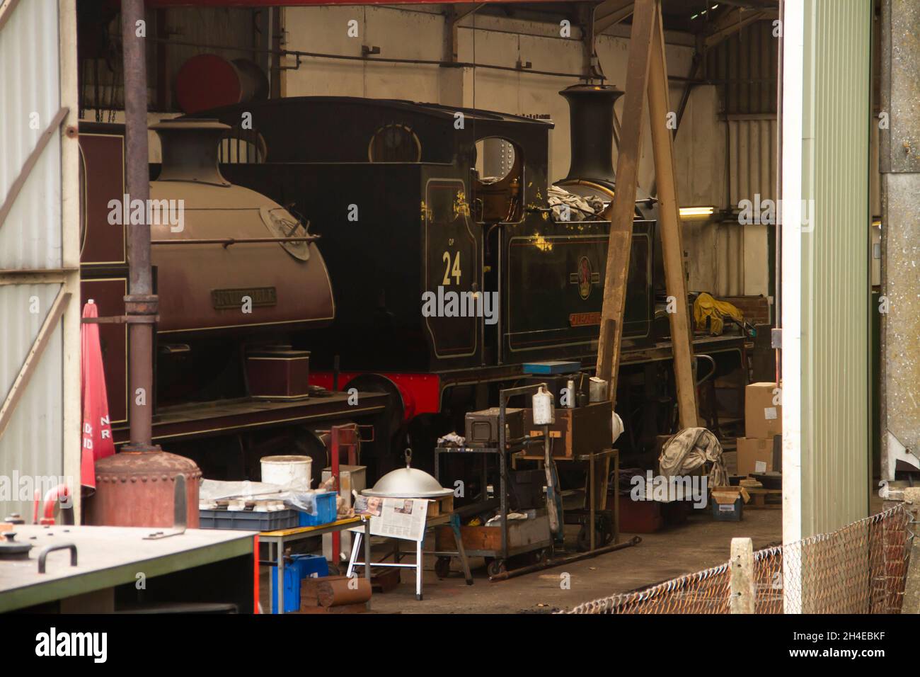 Isle of Wight steam railway 2019, featuring one of the line's Ivatt ...
