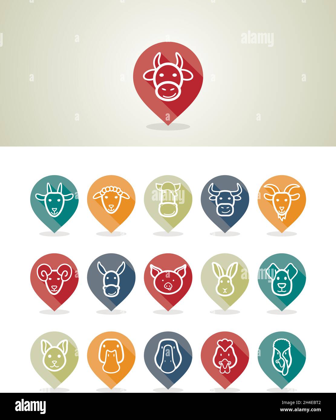 Farm animals mapping pins icons eps 10 Stock Vector Image & Art - Alamy Farm animals mapping pins icons eps 10 Stock Vector Image & Art - Alamy