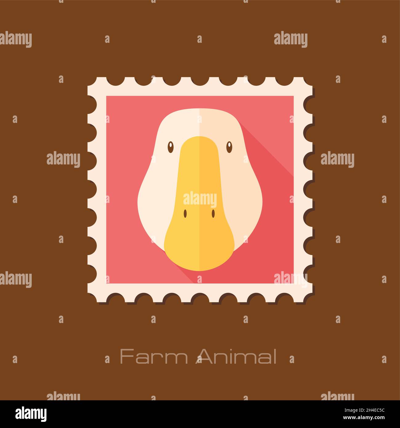 Goose flat stamp. Animal head vector illustration, eps 10 Stock Vector ...