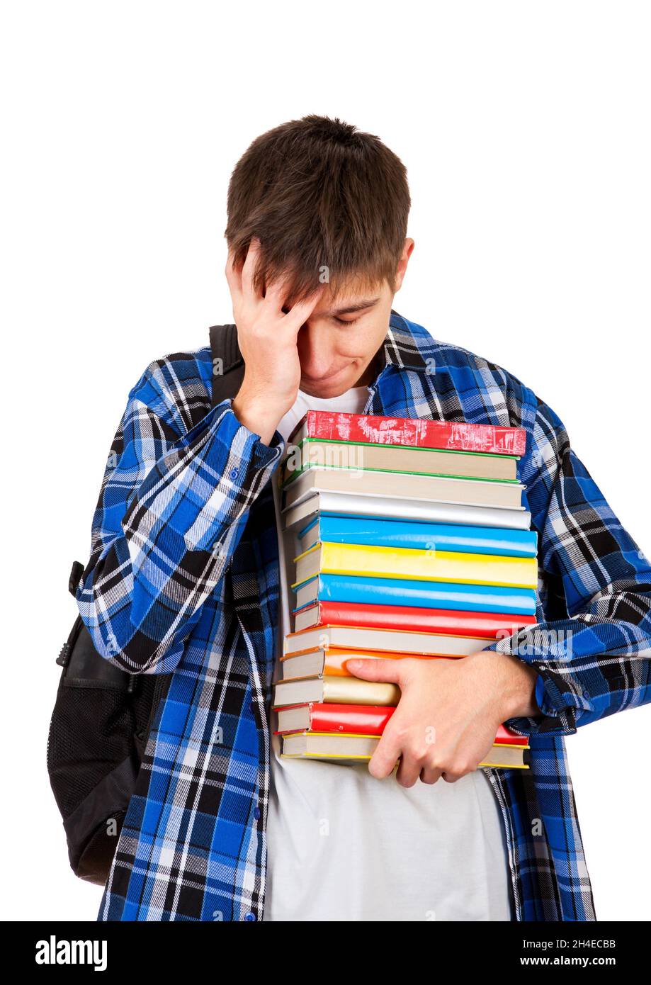 Tired student university books hi-res stock photography and images - Alamy