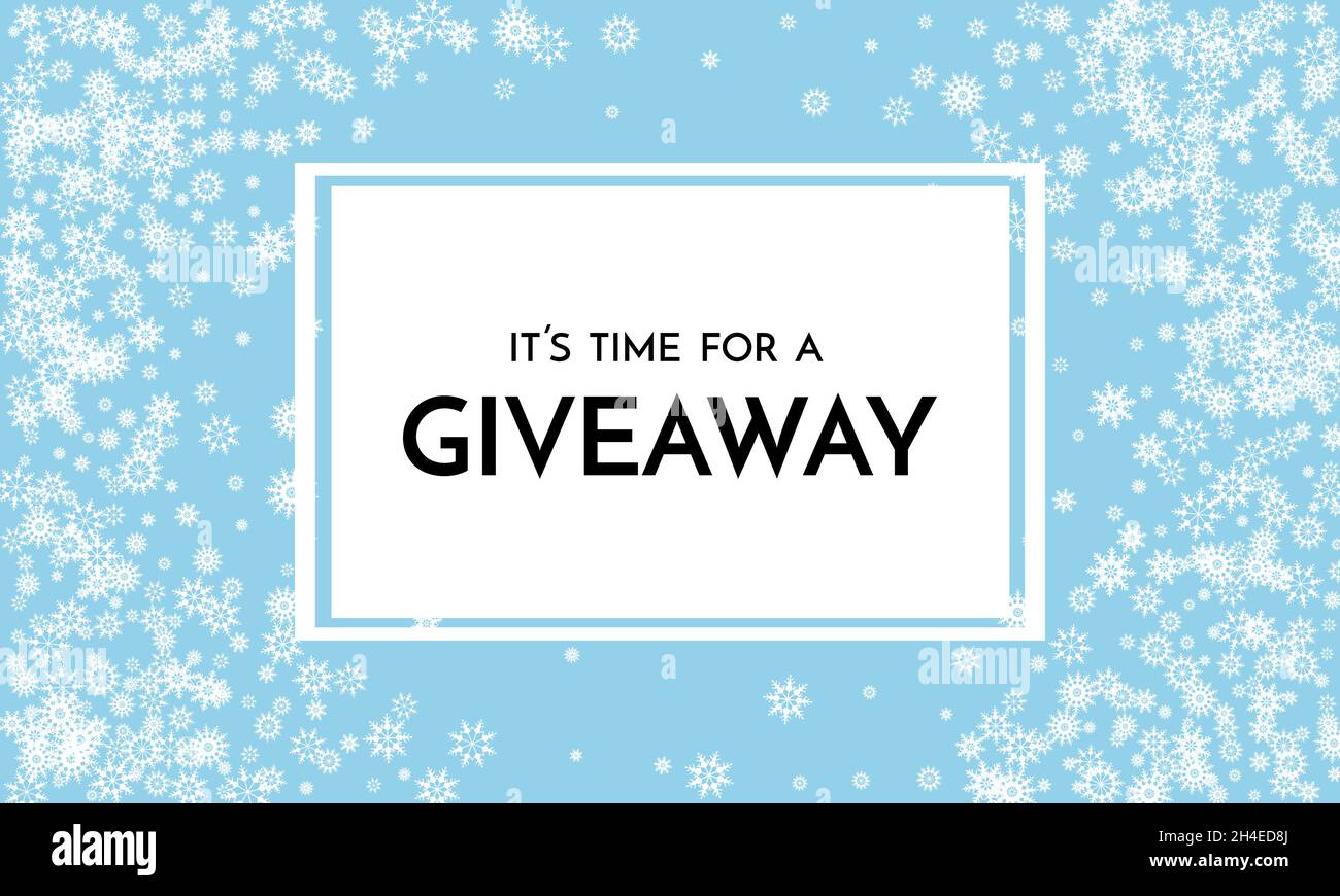 Giveaway banner template. Time for a Giveaway phrase on light ...