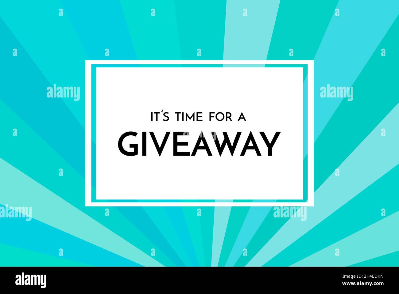 Giveaway banner template. Time for a Giveaway phrase on light blue ...