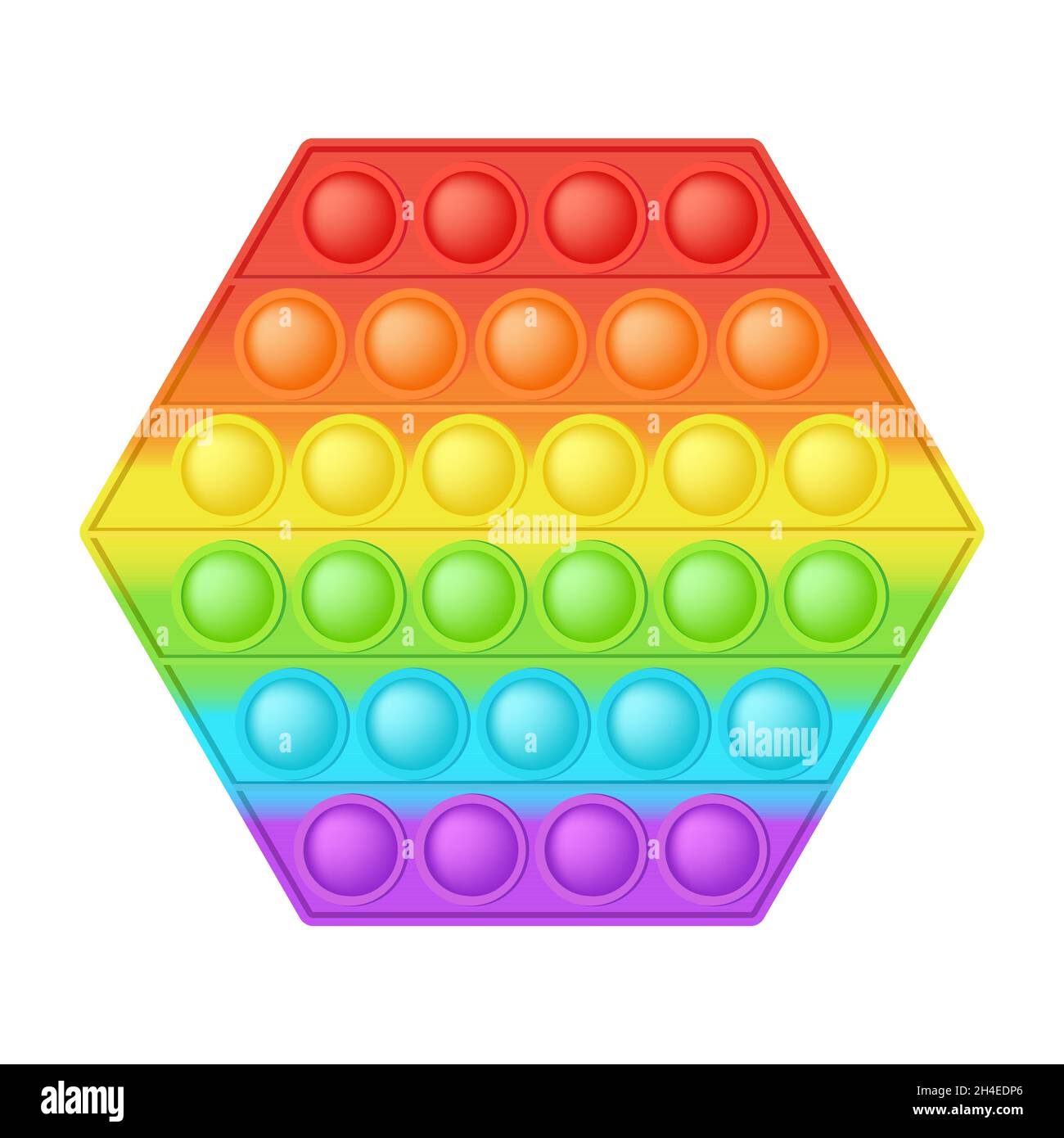 Popit figure hexagon as a fashionable silicon toy for fidgets ...