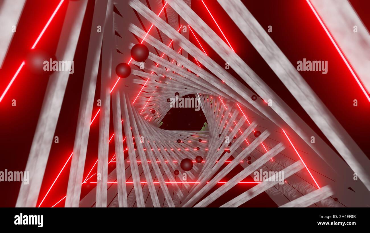 Bright futuristic rough triangle on a black background Stock Photo - Alamy