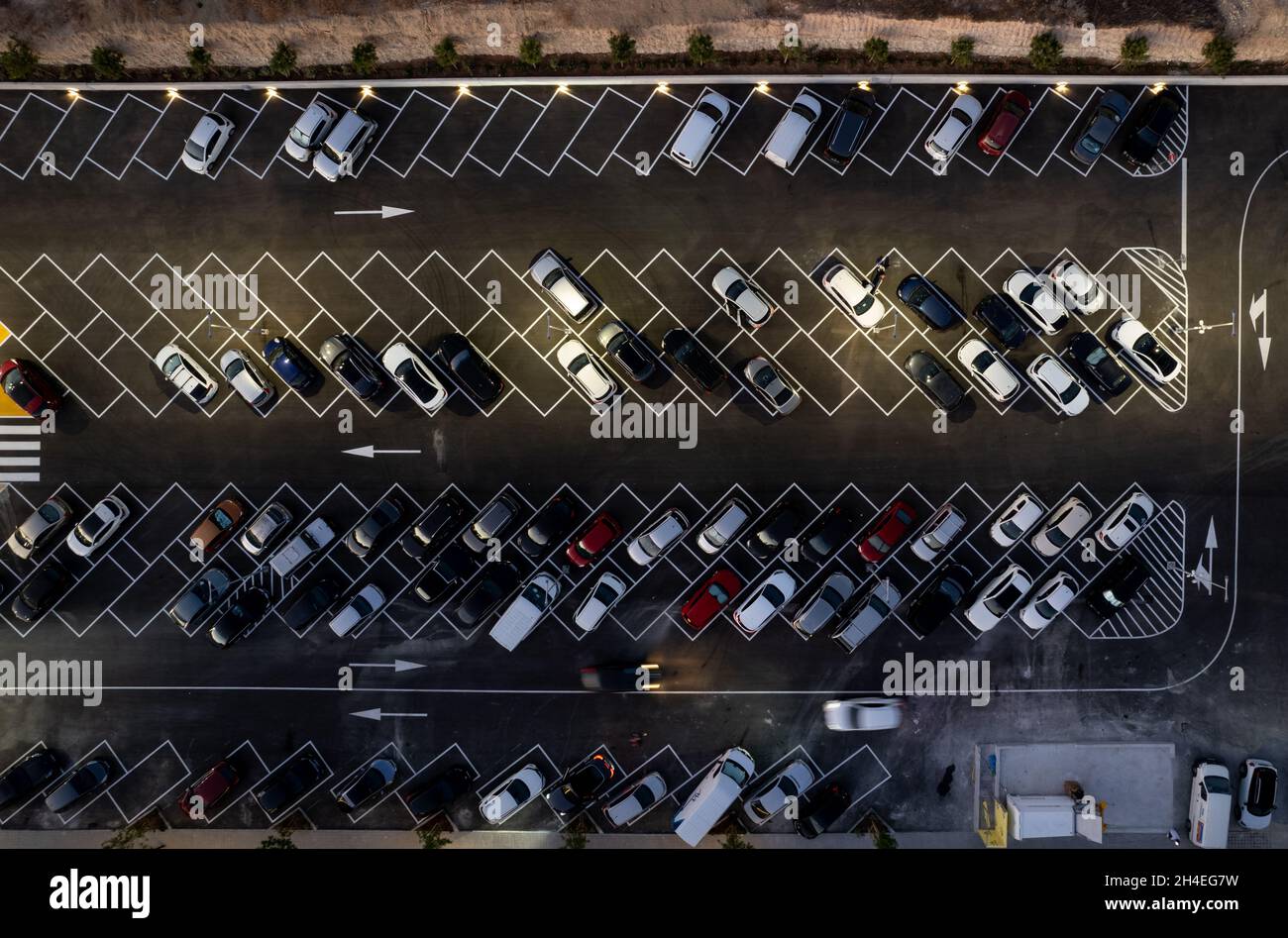 Crowded Mall Parking Lot