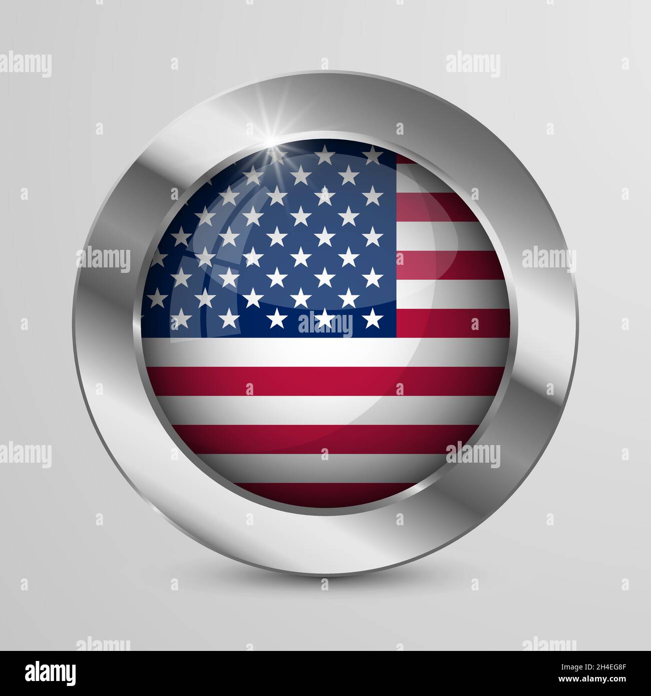EPS10 Vector Patriotic Button with USA flag colors. An element of ...
