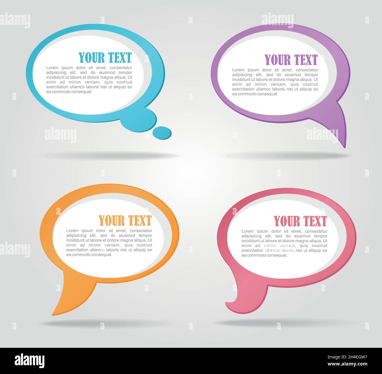 Set of colorful speech bubbles eps 10 Stock Vector Image & Art - Alamy