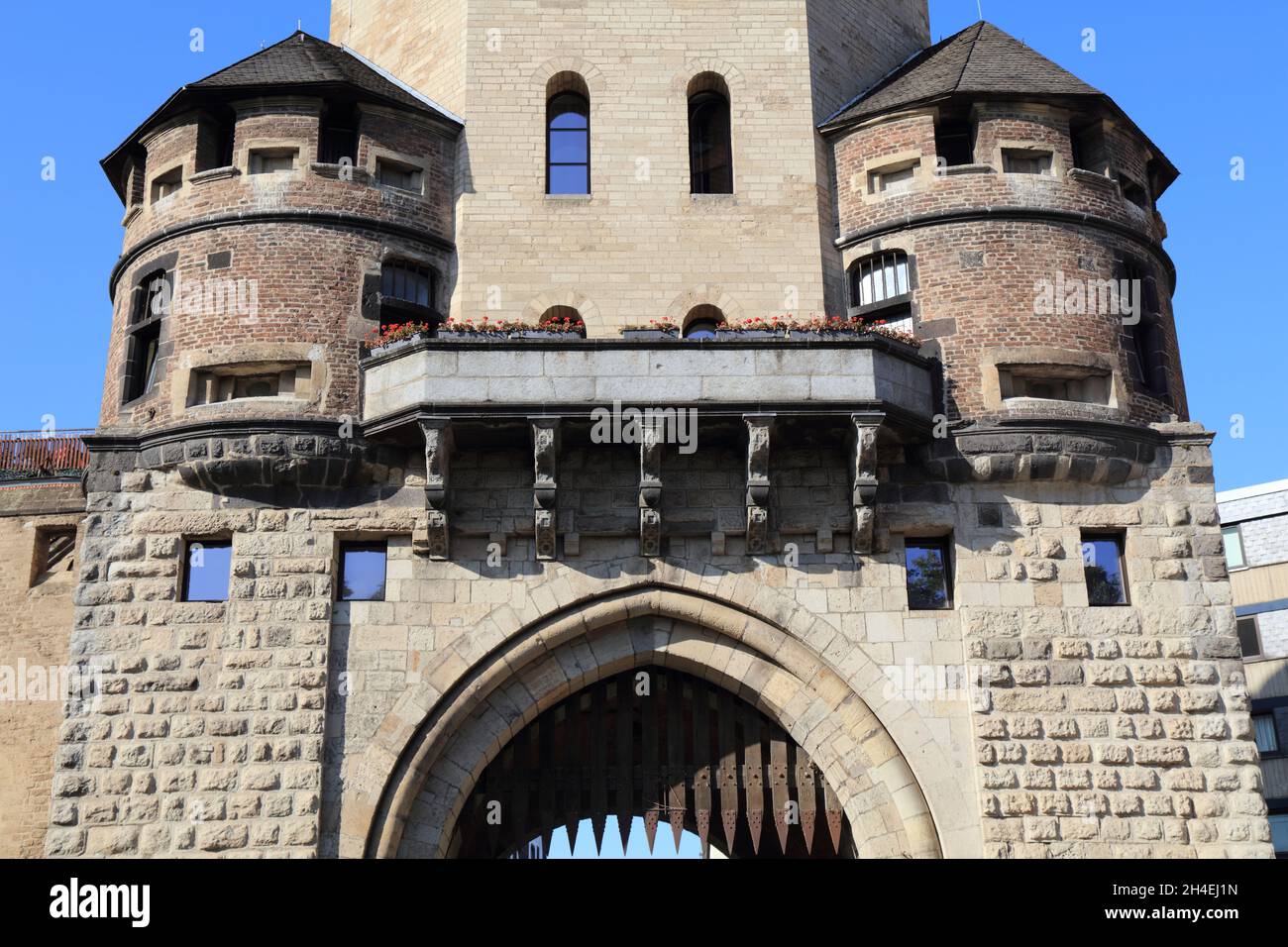 Cologne city landmark, Germany. Severinstorburg - Medieval fortified ...