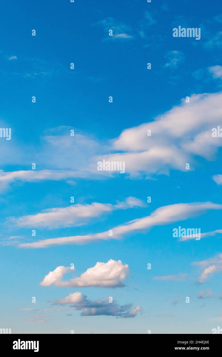 Beautiful blue sky with cloud close up Stock Photo - Alamy