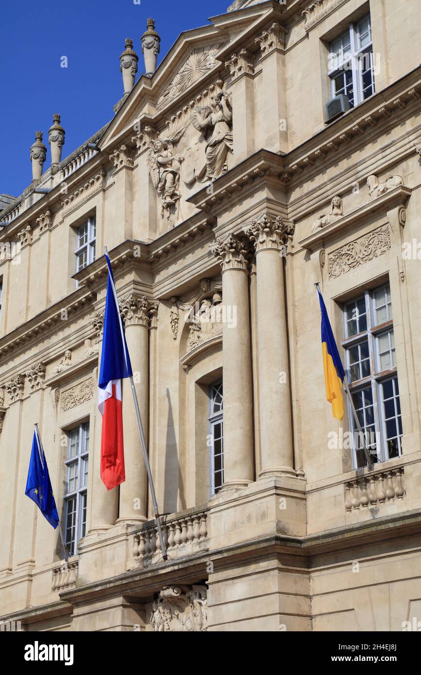Town Hall of Arles, France. Local government building in Arles Stock ...