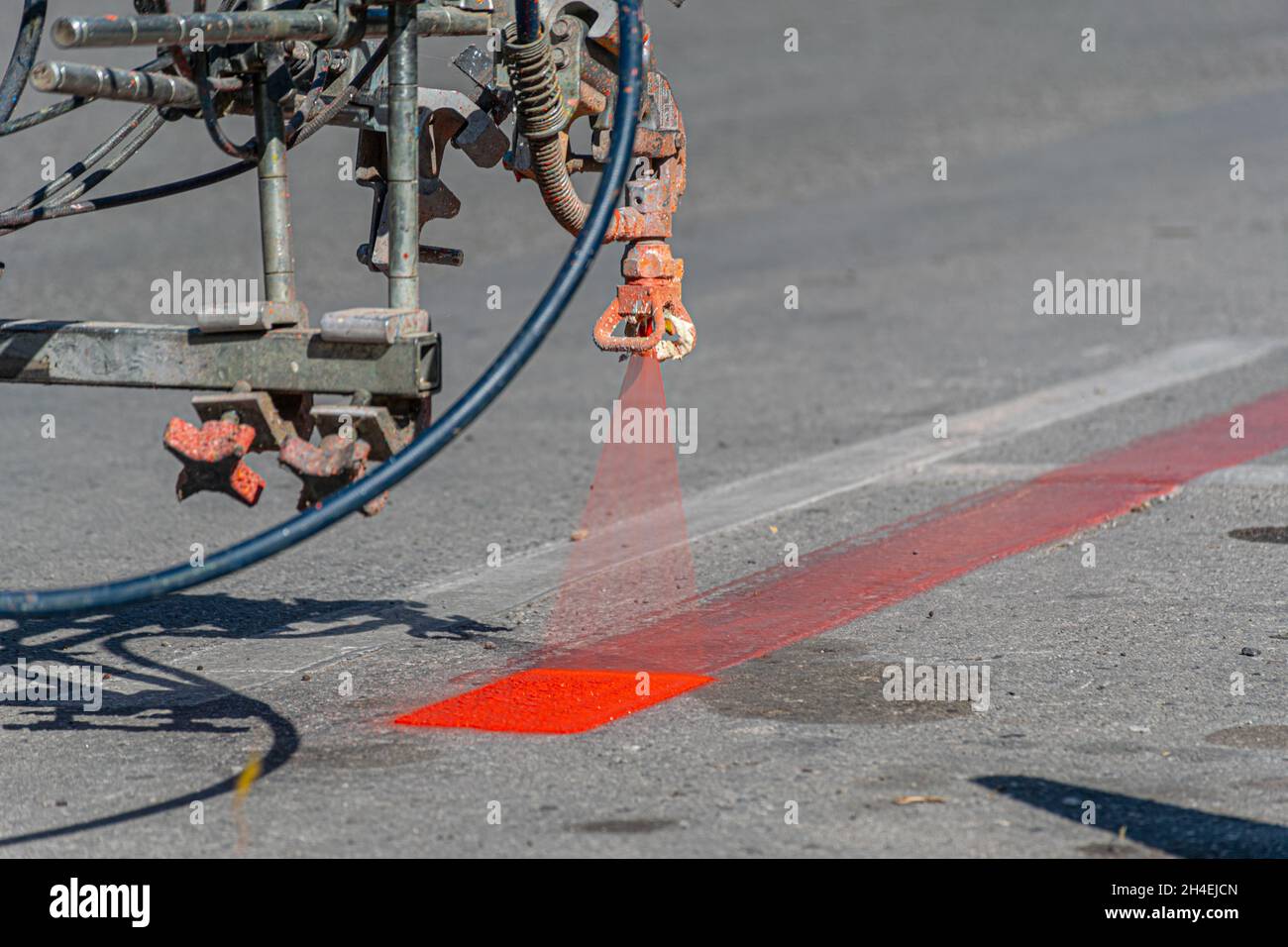 Traffic line painting Stock Photo - Alamy