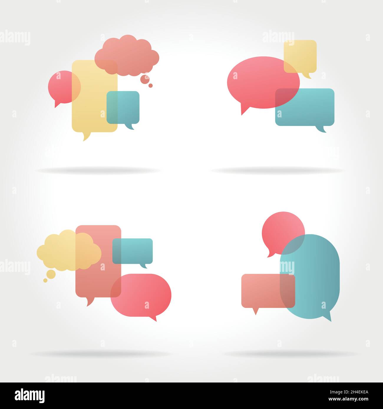 Set colorful dialog speech Stock Vector Images - Alamy