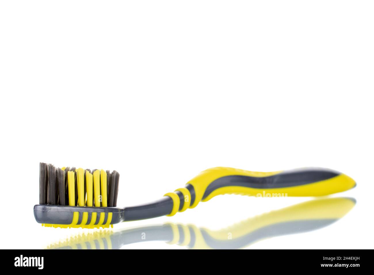 One toothbrush, close-up, isolated on white Stock Photo - Alamy