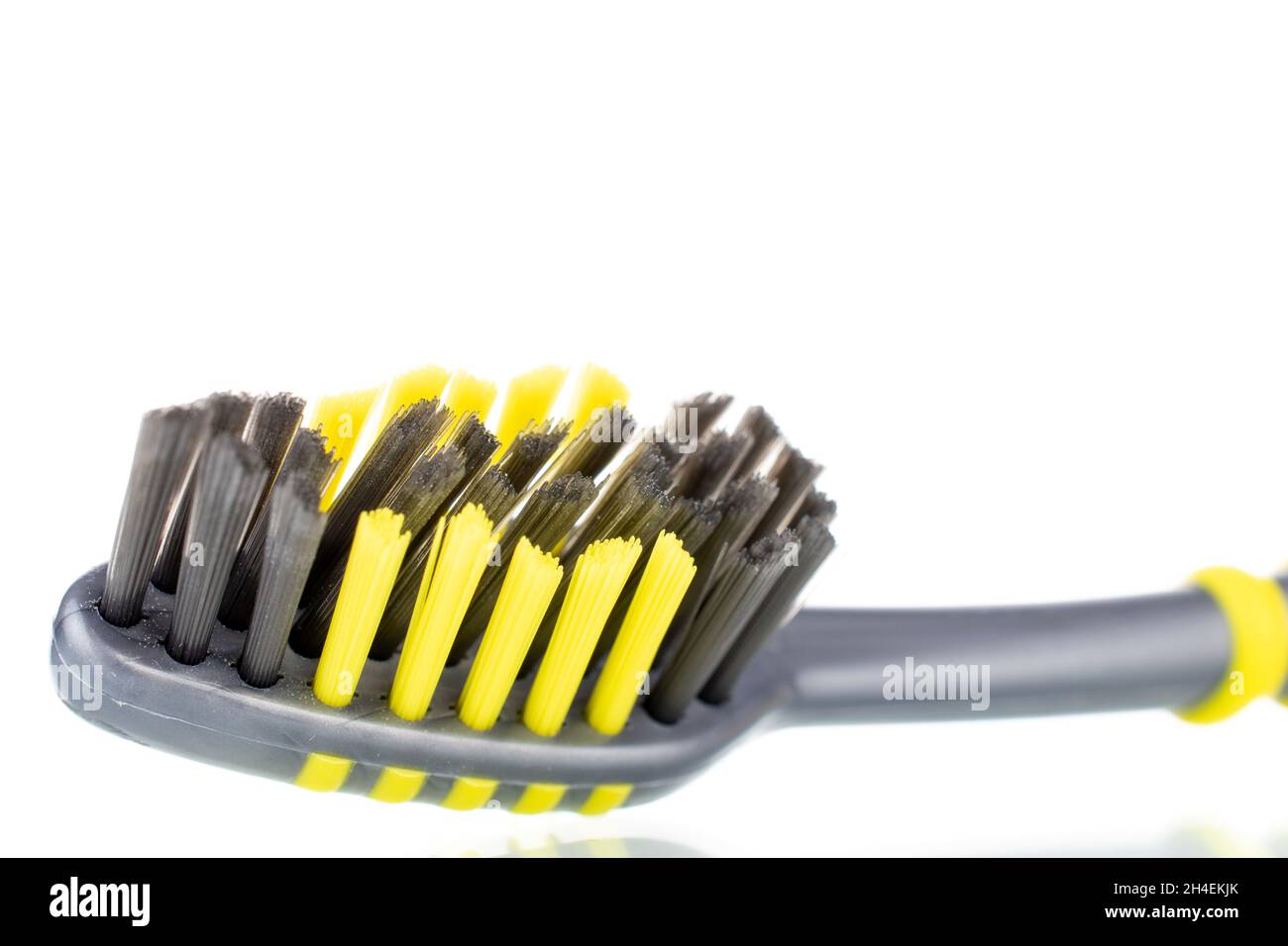 One toothbrush, close-up, isolated on white Stock Photo - Alamy