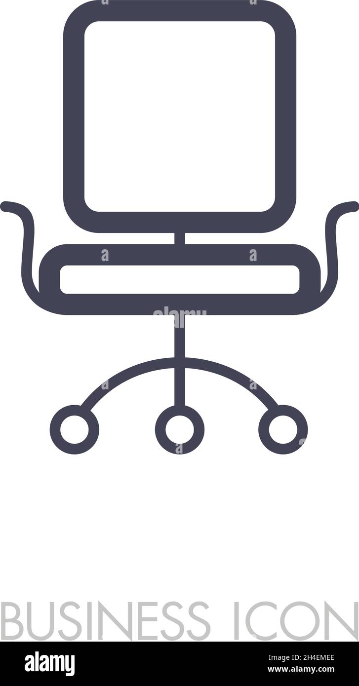 Office Chair outline icon. Business sign. Graph symbol for your web ...
