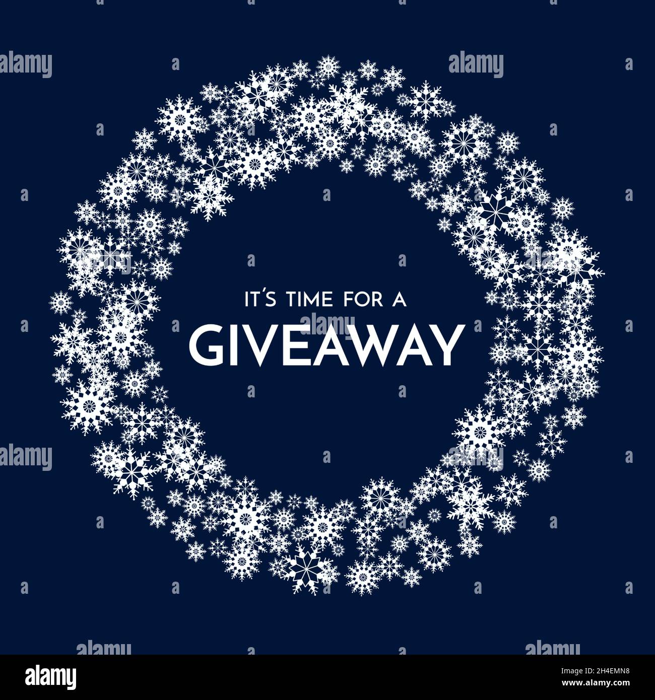 Giveaway banner template. Time for Giveaway phrase on dark background ...