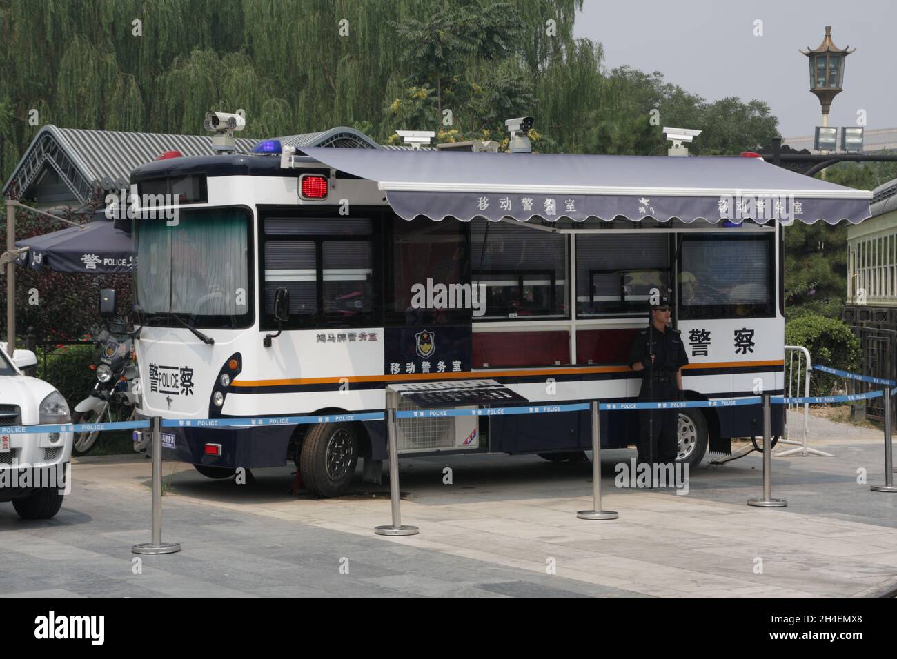 Original police car in the streets of Beijing, China Stock Photo - Alamy