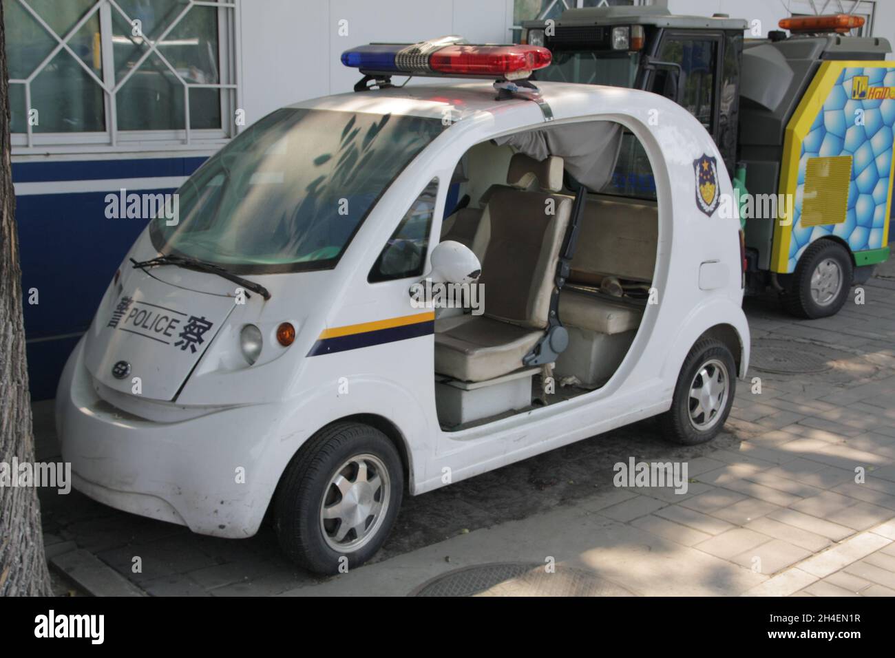 Original police car in the streets of Beijing, China Stock Photo - Alamy