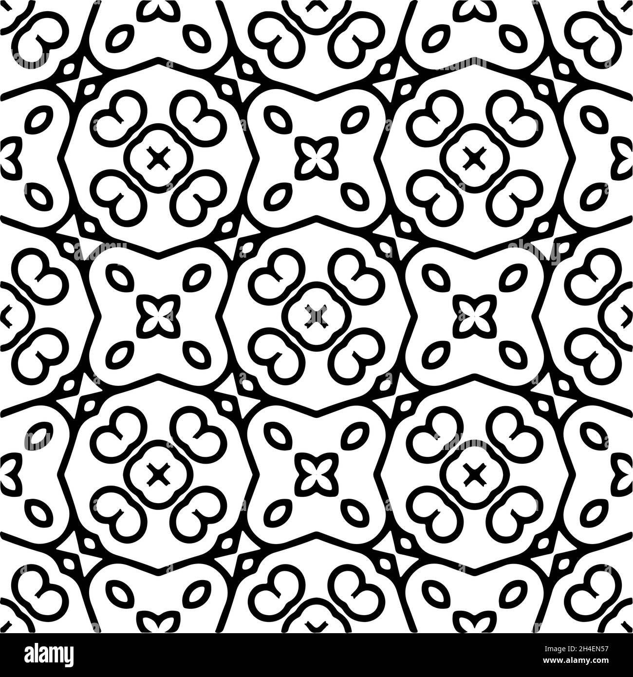 Vector seamless pattern. Modern stylish texture. Composition from ...