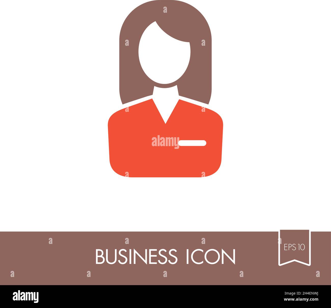 User icon of woman outline icon. Business sign. Graph symbol for your ...