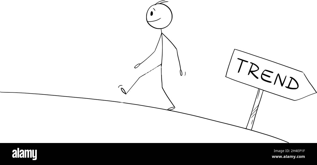 Person or Trader Trading or Walking Against Trend, Business and ...