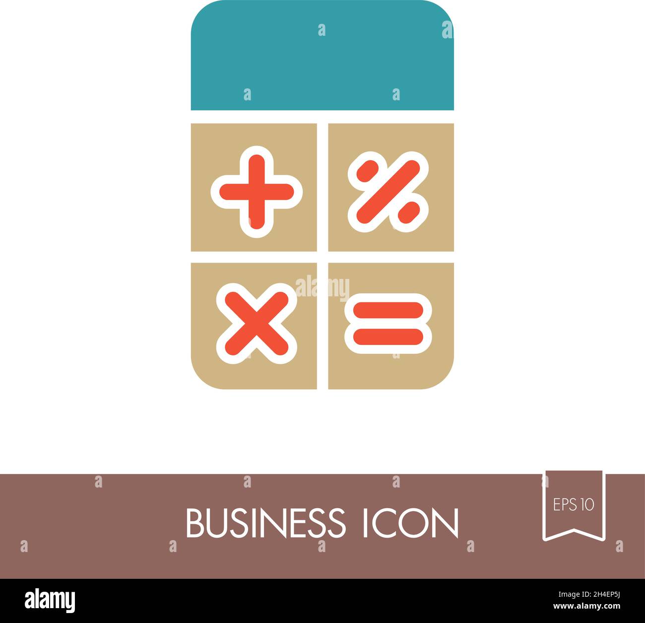 Calculator outline icon, finances sign. Graph symbol for your web site ...