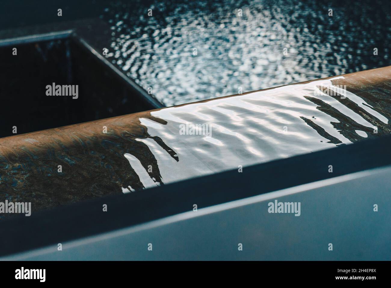 Details of the South Tower pool of the 9/11 Memorial Museum, World ...