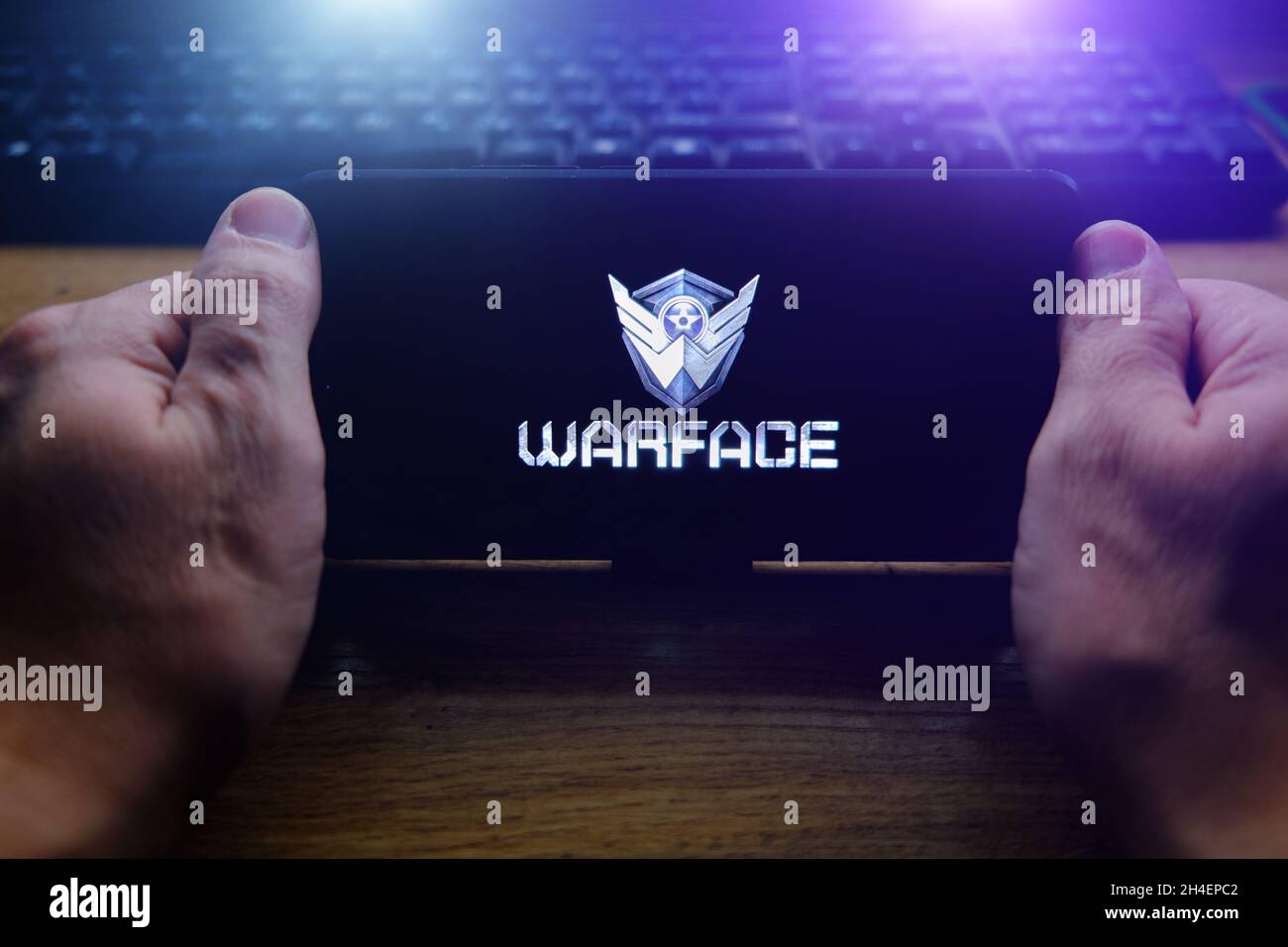 Kostanay, Kazakhstan, November 02, 2021.In hand is mobile phone with ...