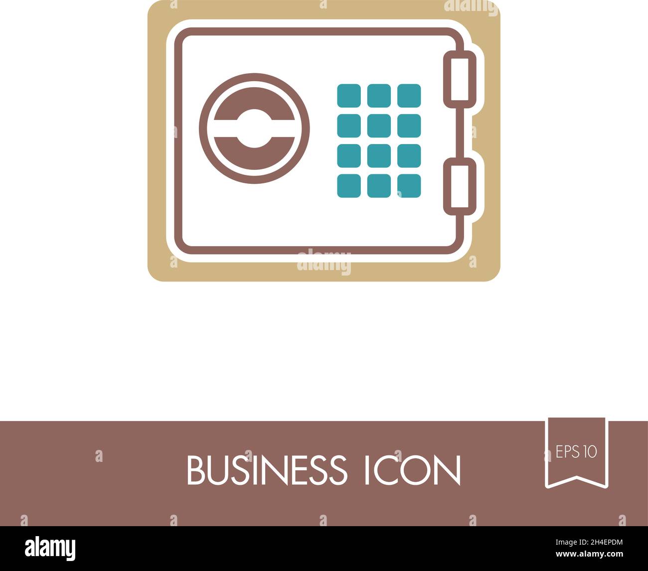 Bank safe outline icon. Finances sign. Graph symbol for your web site ...
