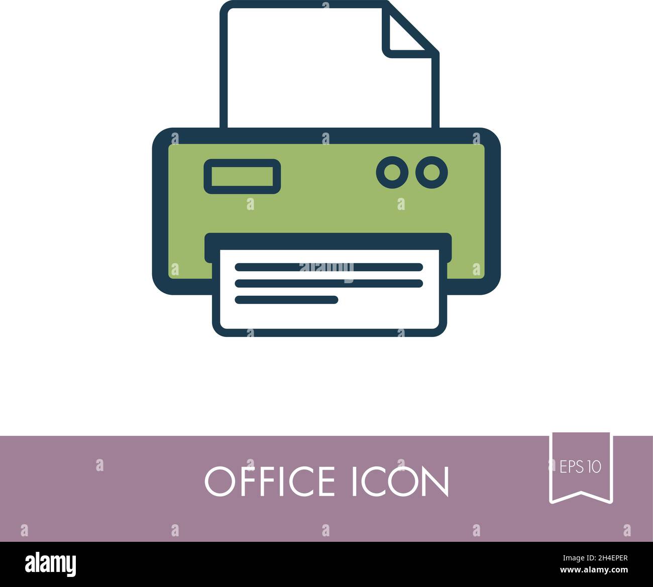 Printer vector outline icon. Office sign. Graph symbol for your web ...
