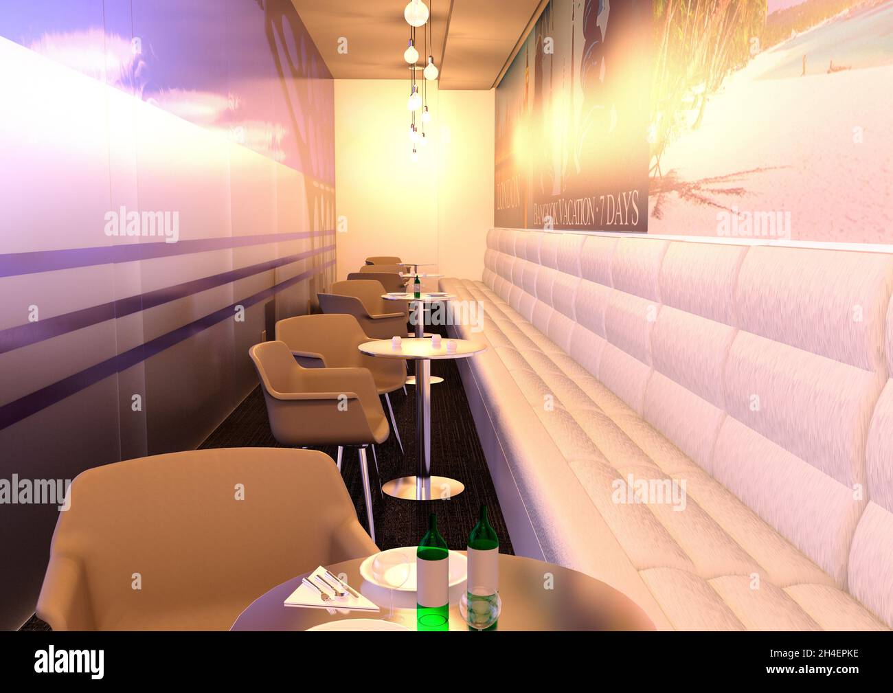 3D rendering of an airport lounge interior Stock Photo - Alamy
