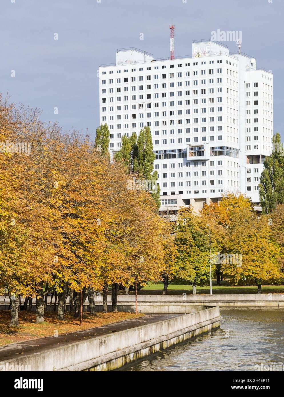 Kaliningrad, Russia, October 10, 2021. House of Soviets. An unfinished ...