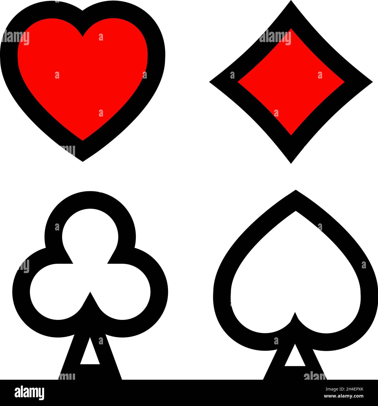 Vector illustration of playing card symbol, icon design casino. Simple ...