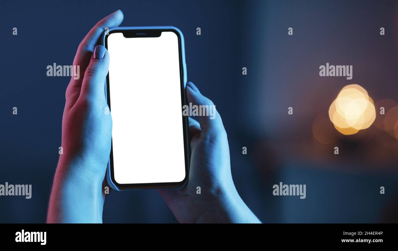 woman holding smartphone hands. Resolution and high quality beautiful ...