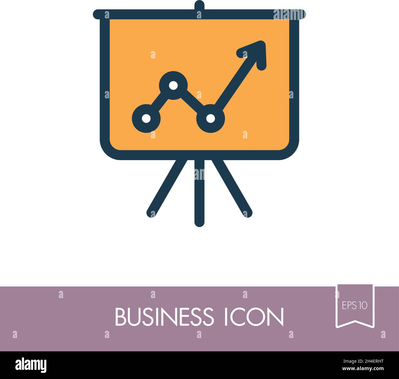 Flip-chart outline icon. Projection screen with a graph. Business sign ... Flip-chart outline icon. Projection screen with a graph. Business sign ...
