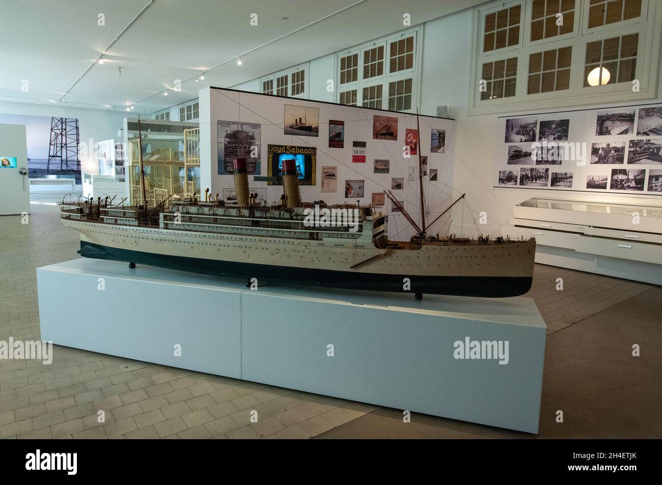 BUENOS AIRES, ARGENTINA - Aug 07, 2015: A big wooden ship in the ...