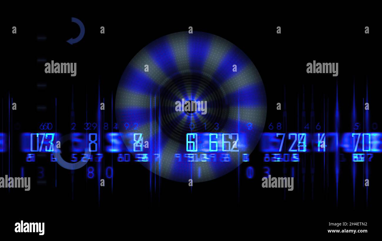 3d Illustration Futuristic Technological Interface Hud Stock Photo