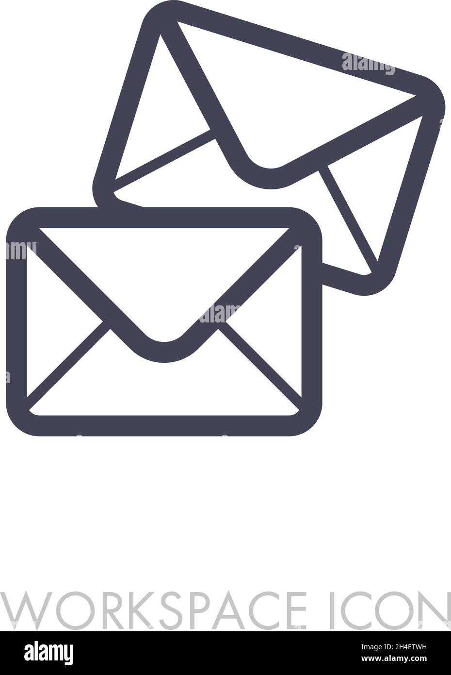 Mail outline icon. Workspace sign. Graph symbol for your web site ...