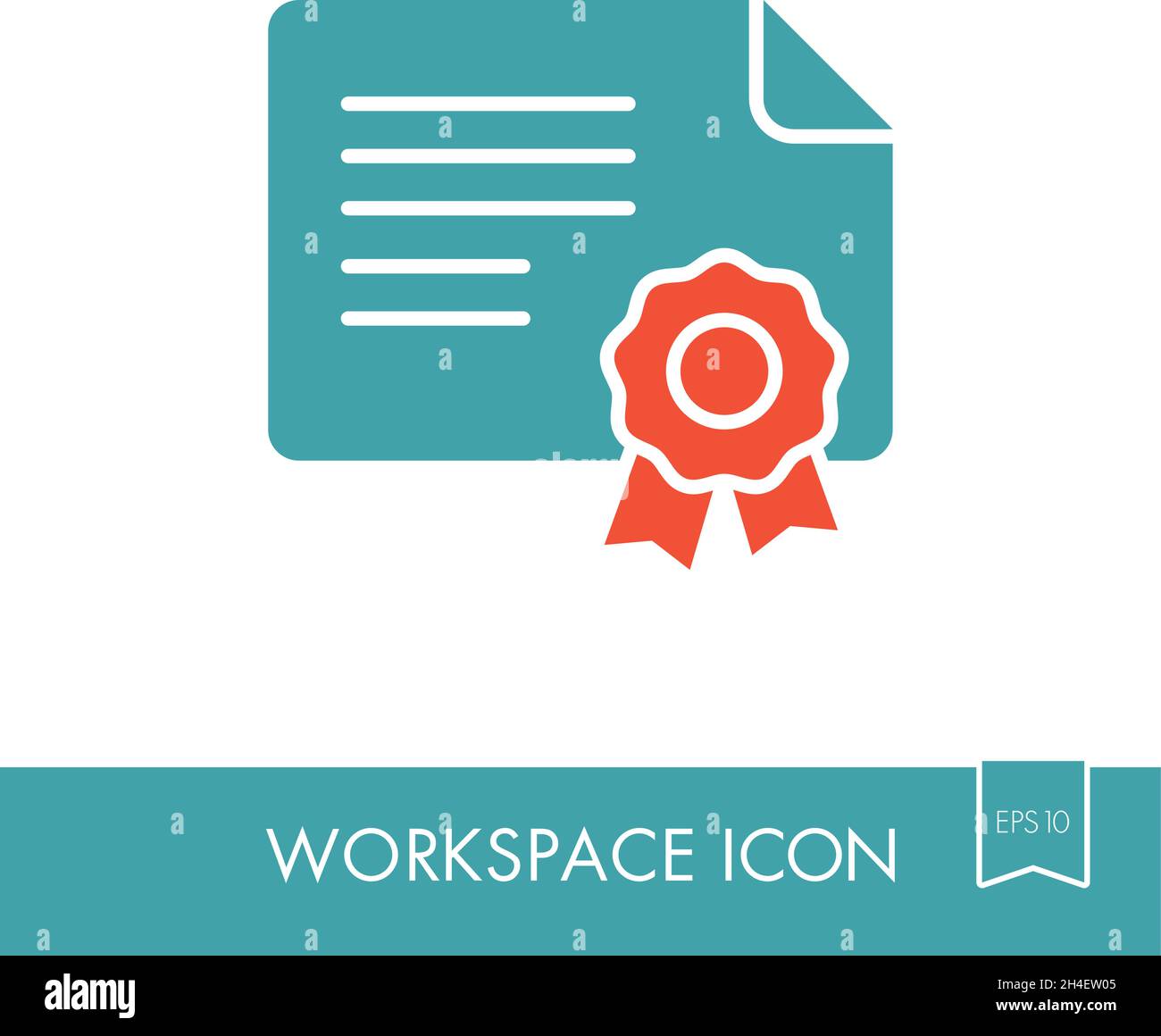 Certified outline icon. Workspace sign. Graph symbol for your web site ...