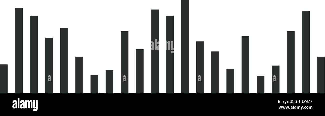 Bar histogram icon. Simple black line style Stock Vector Image & Art ...
