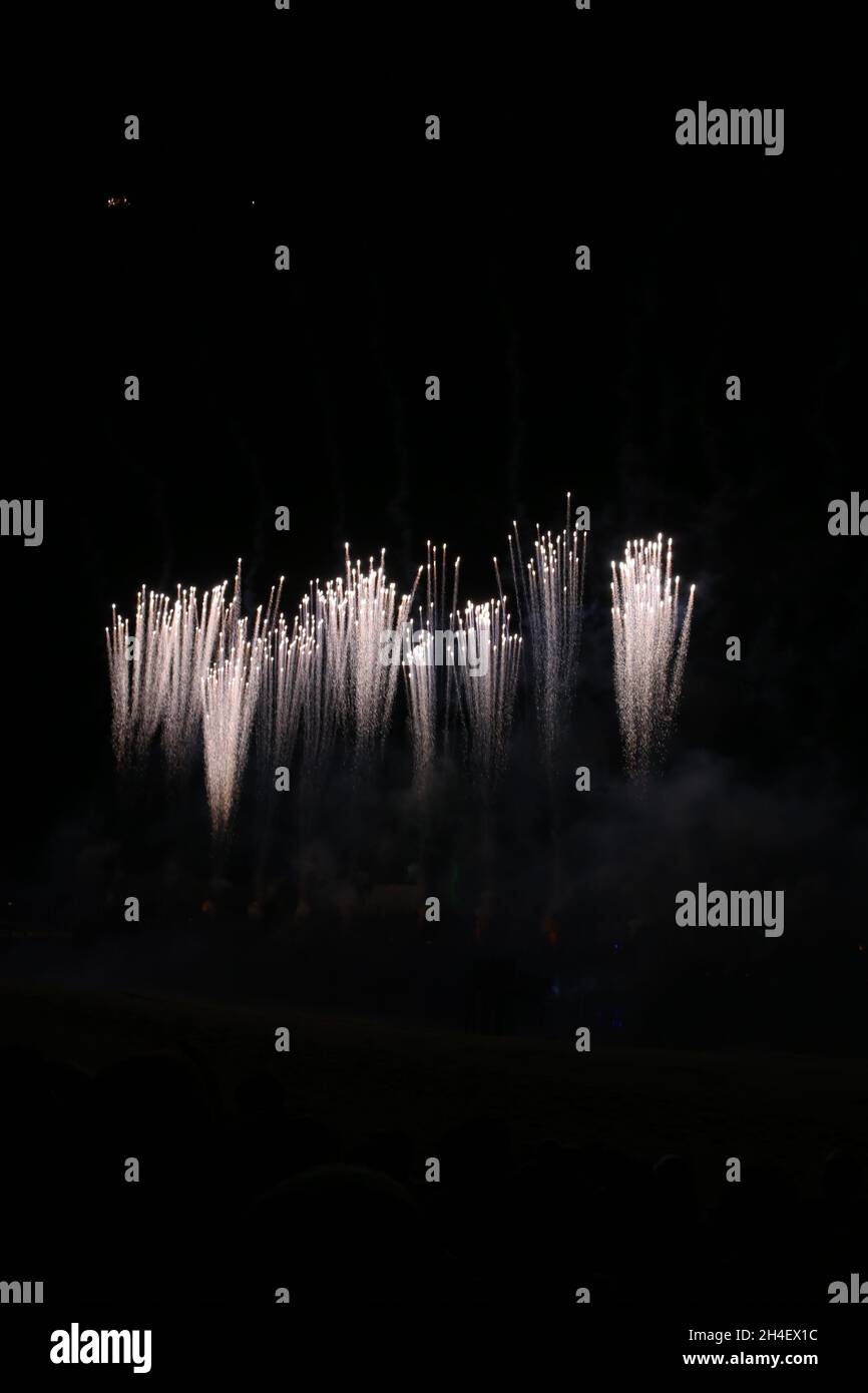 Fireworks at a night attraction Stock Photo - Alamy