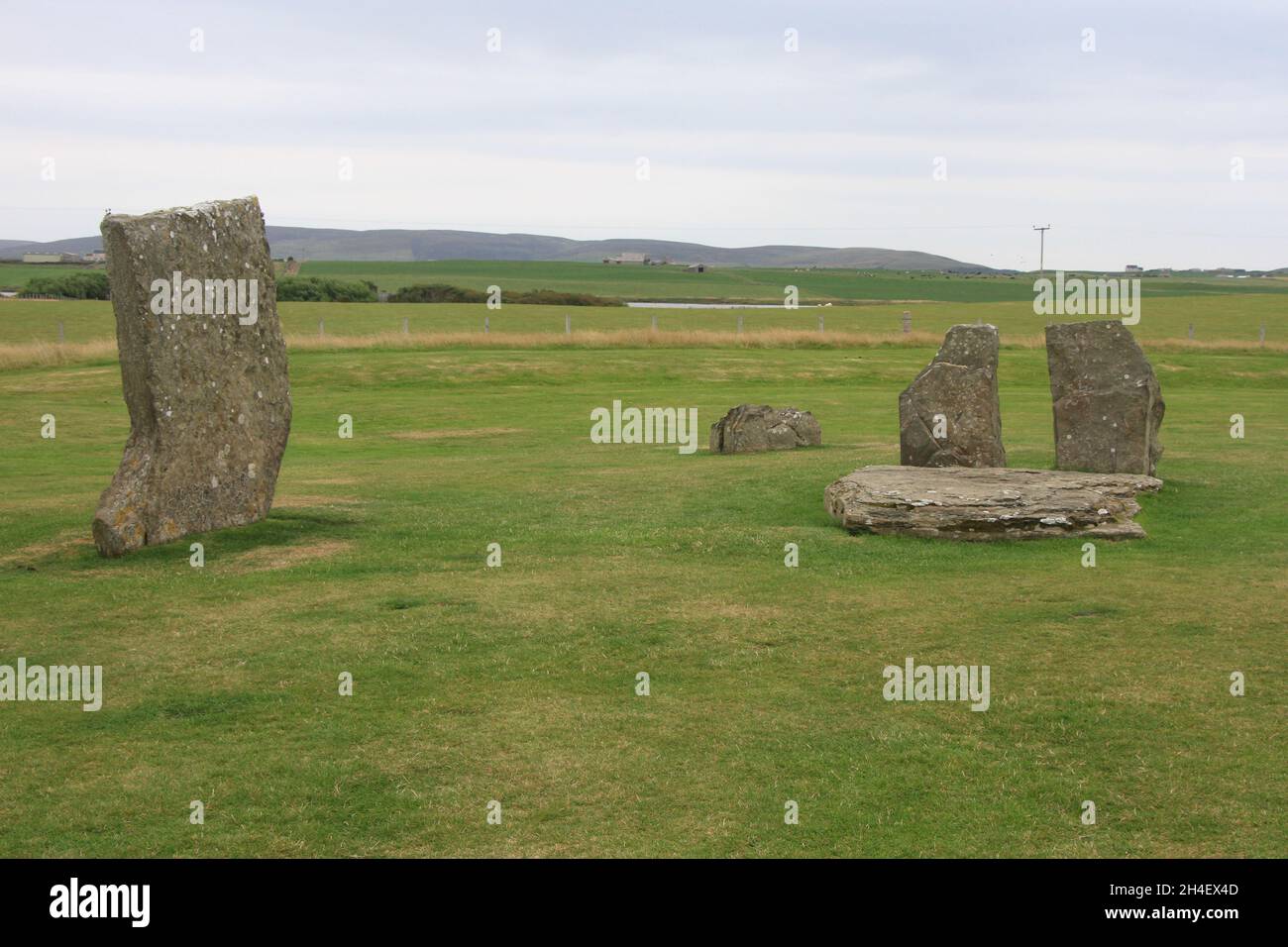 Ancient Neolithic monuments in the Orkney Islands, Scotland Stock Photo ...