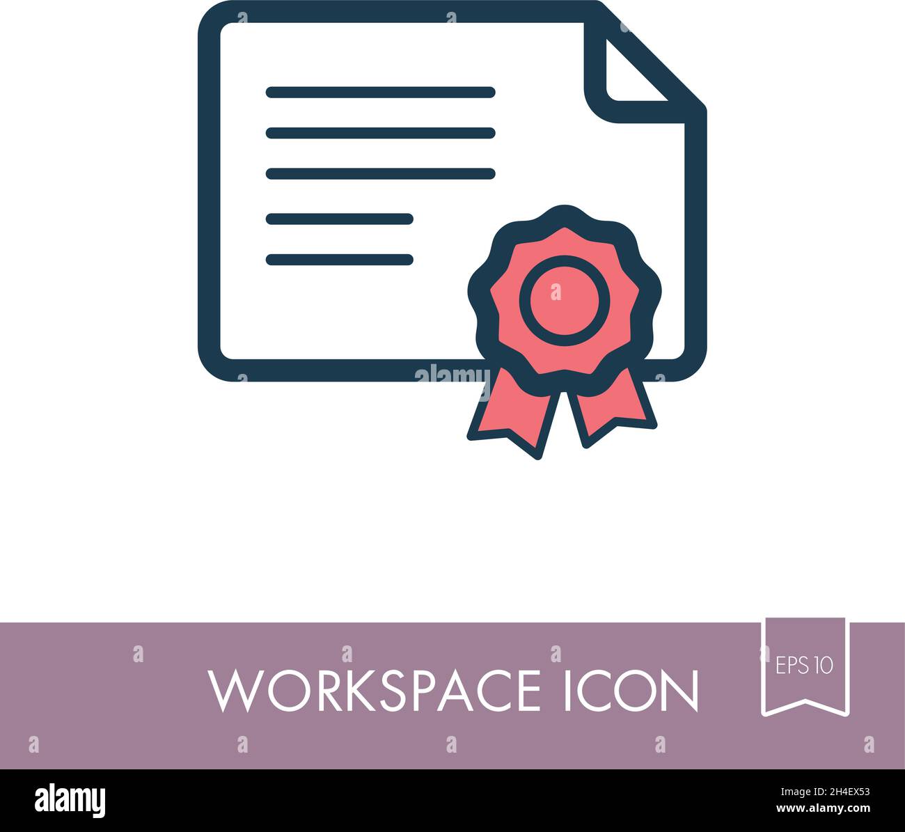 Certified outline icon. Workspace sign. Graph symbol for your web site ...