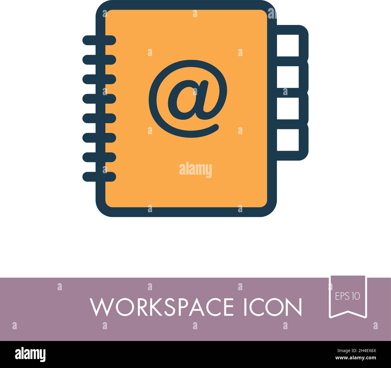 Address Book outline icon. Workspace sign. Graph symbol for your web ...