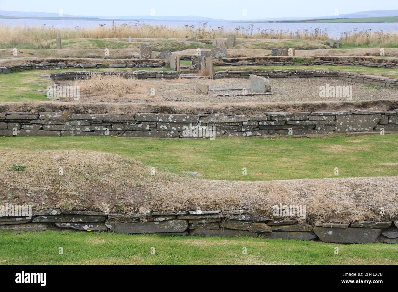Ancient Neolithic monuments in the Orkney Islands, Scotland Stock Photo ...