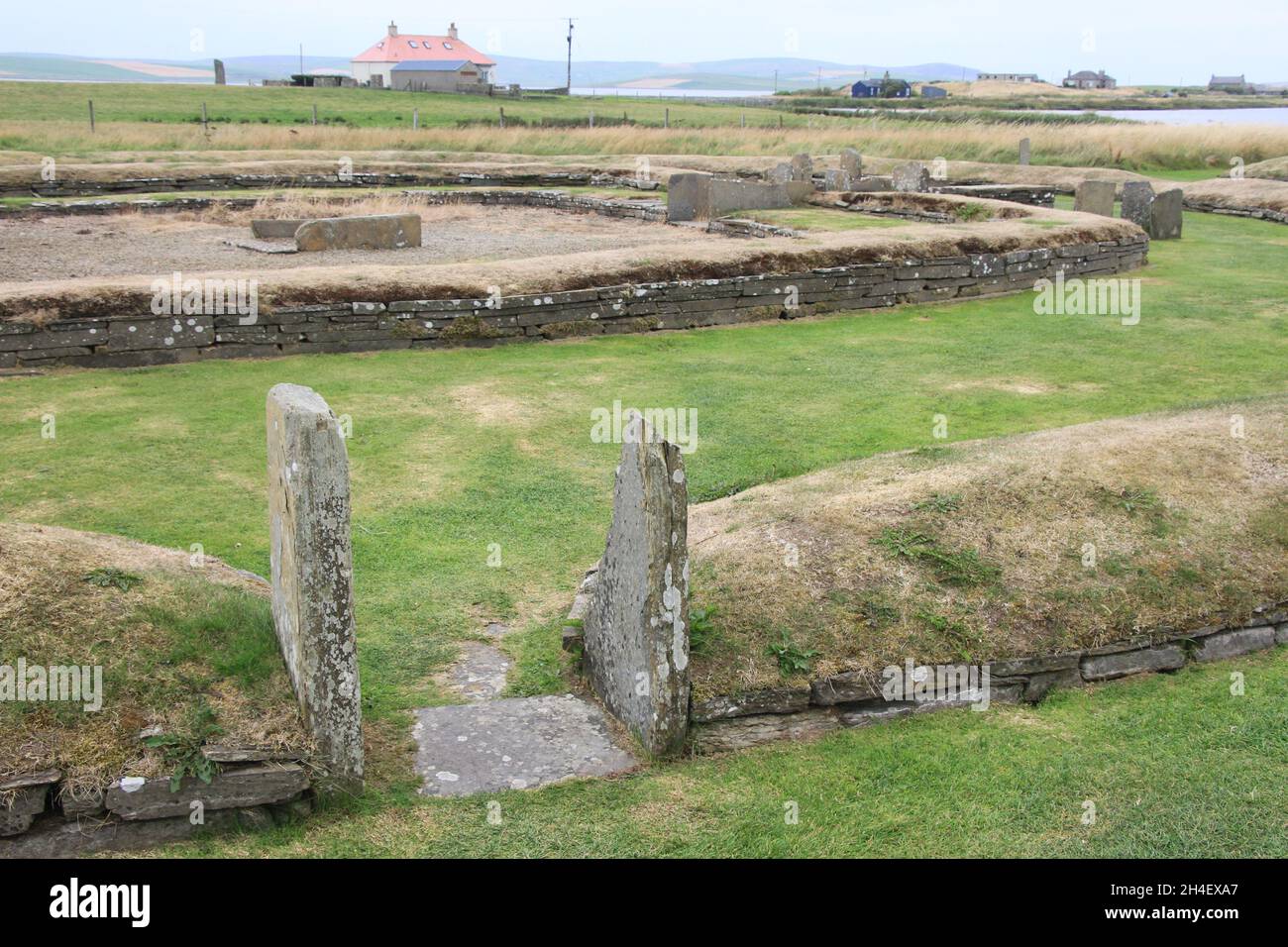 Ancient Neolithic monuments in the Orkney Islands, Scotland Stock Photo ...